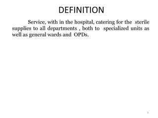 Cssd (central sterile supply department) | PPTX