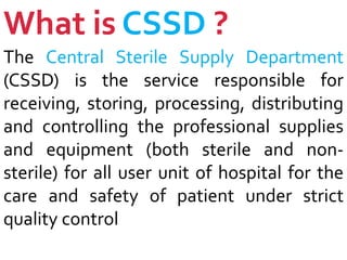 Central Sterile Supply Department (CSSD) | PPT