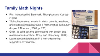 CSSE - CATE Family Math Night outreach presentation | PPT