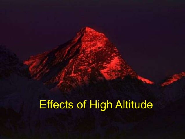 effects of high altitude | PPT