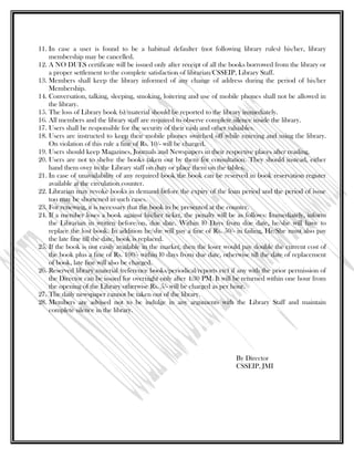 Library rules & regulations | PDF
