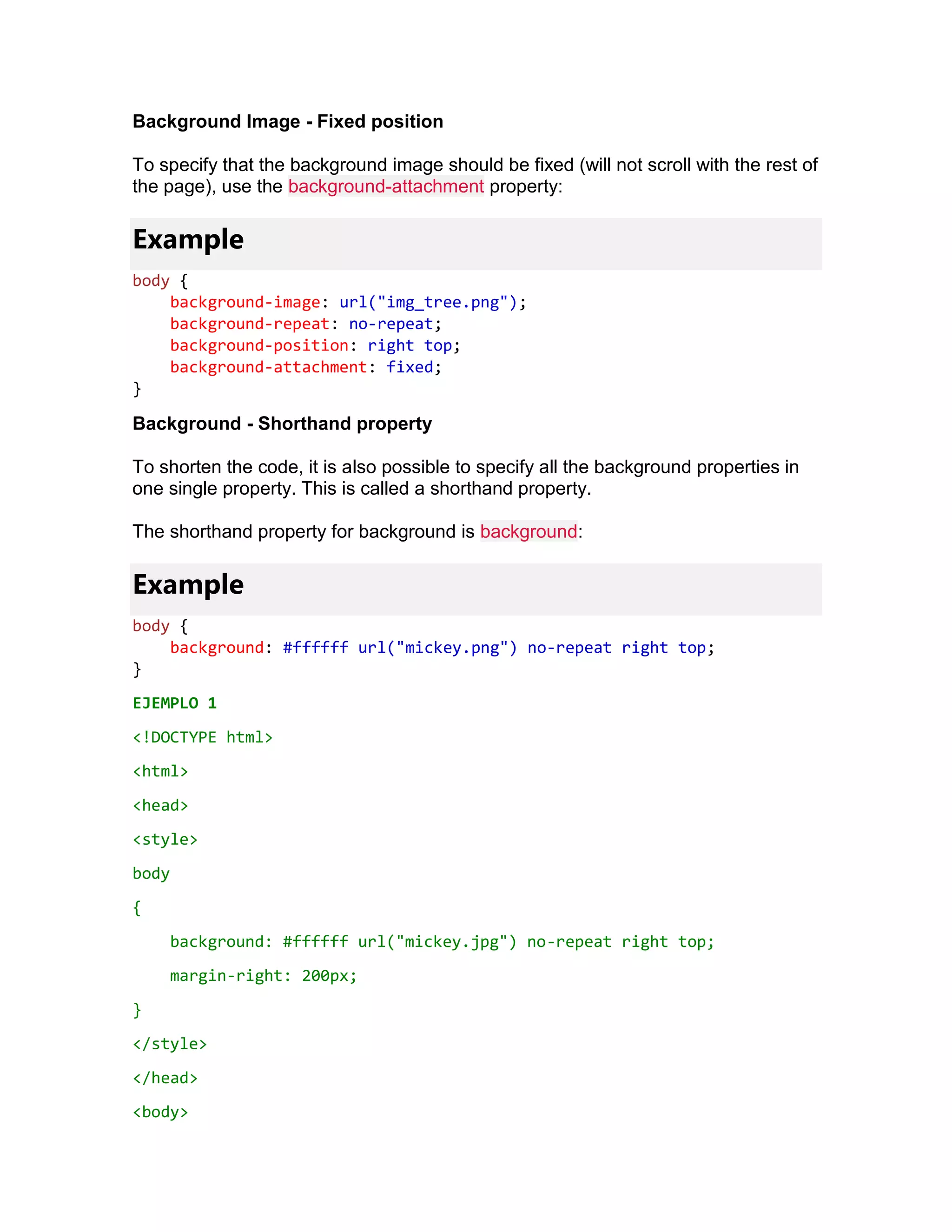 Css ejemplos y codigo 1 | PDF
