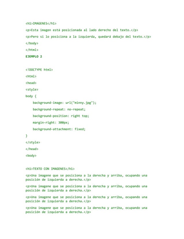 Css ejemplos y codigo 1 | PDF