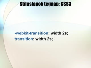 CSS elofeldolgozok | PPT