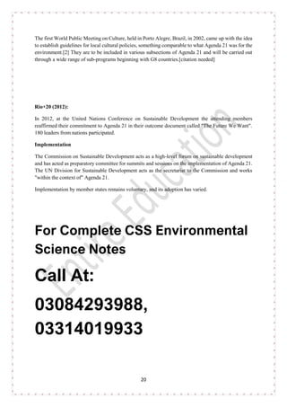 CSS Environmental Sciences | PDF