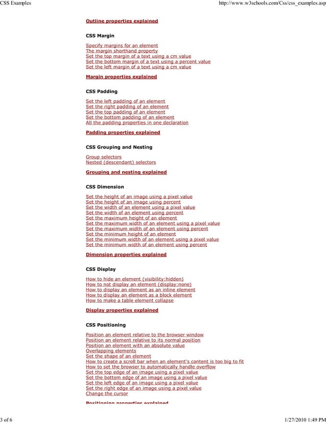 Css Examples | PDF