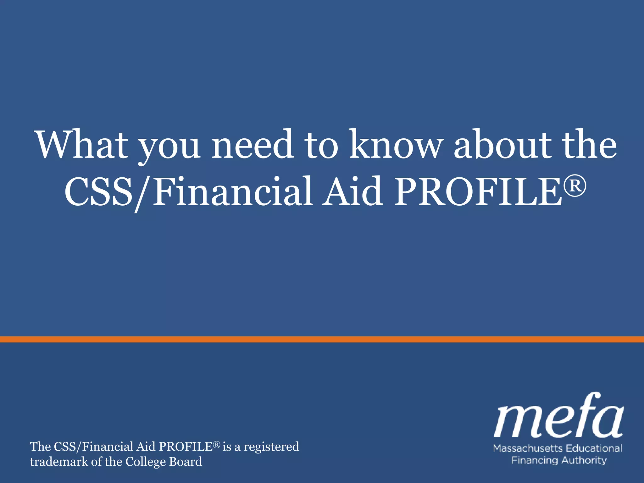 Css financial aid profile | PPTX