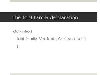 Font-families in CSS | PDF | Desktop Publishing | Computer Software and Applications