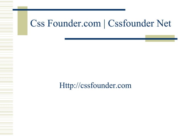 Css Founder.com | Cssfounder net | PPT