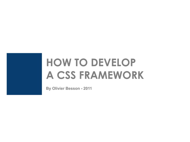 Css framework | PPT