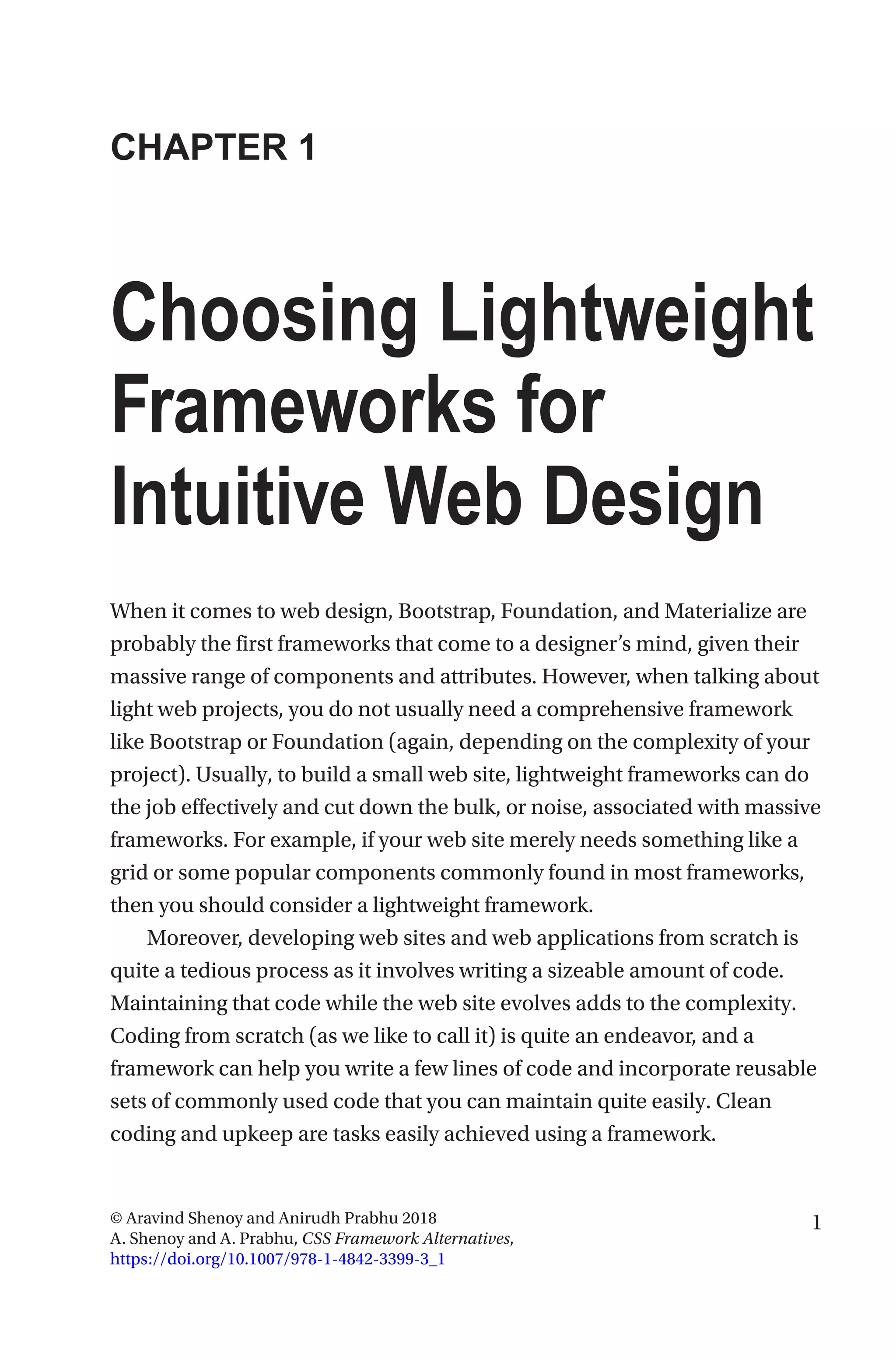 Css framework alternatives | PDF