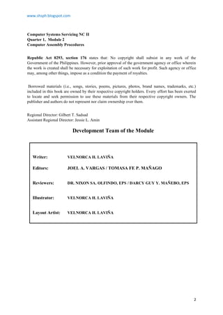 CSS G11 Module 2 Q1 TESDA Course For 2024 | PDF