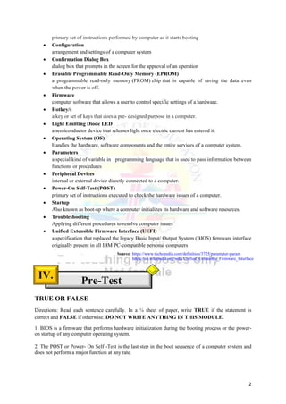 Technology and Livelihood Education: Computer System Servicing Grade 11 ...