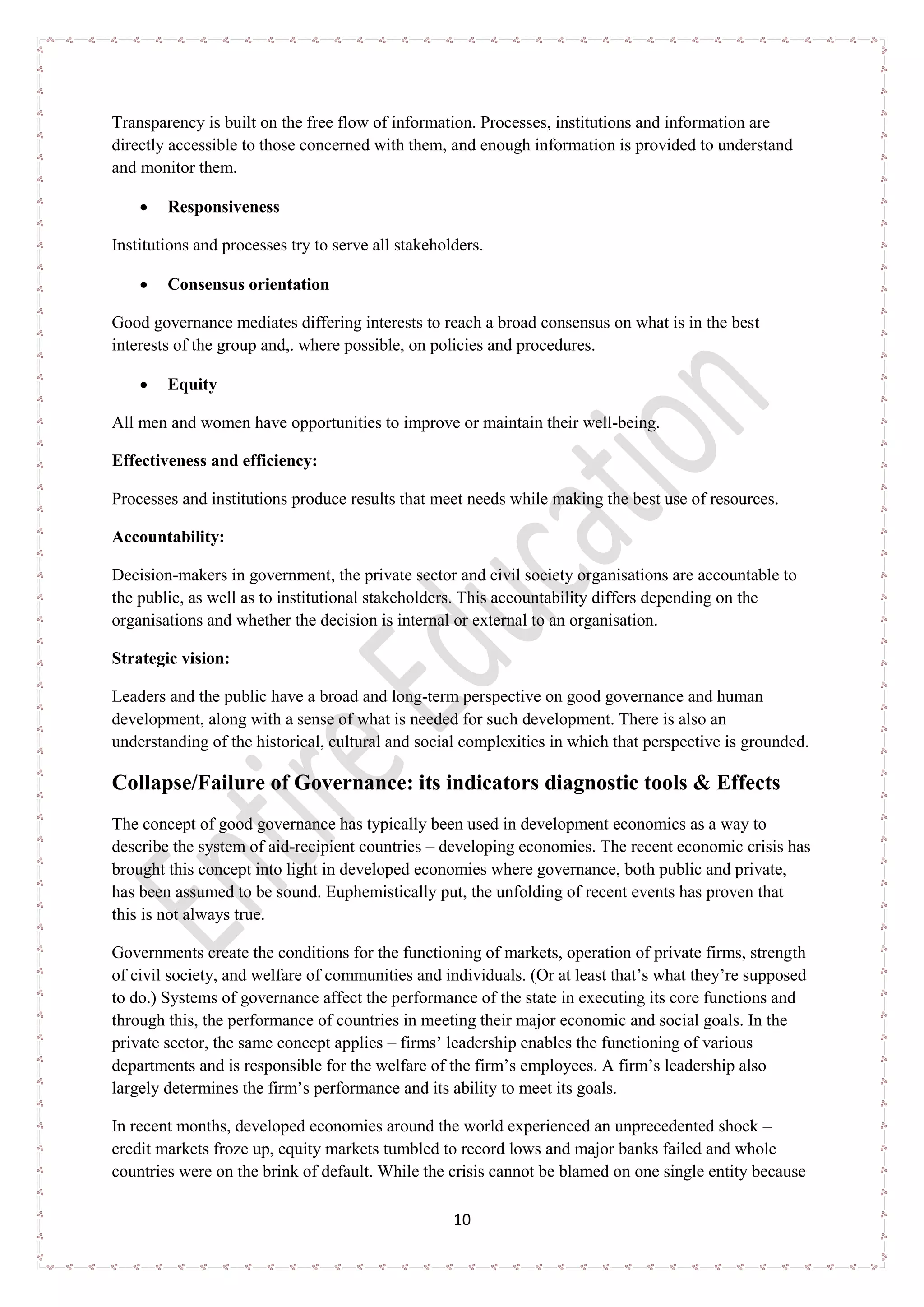 CSS Governance and Public Policies | PDF