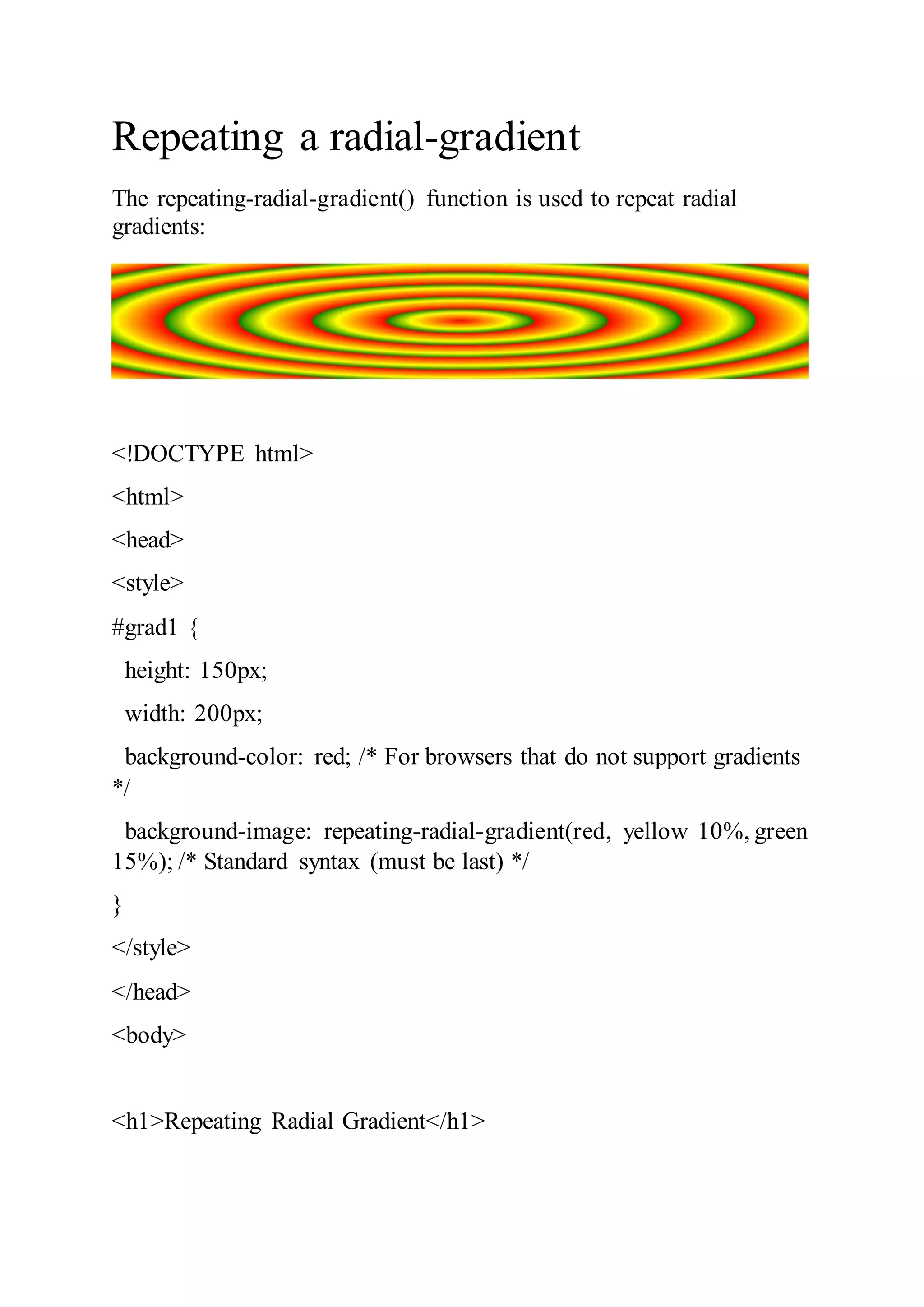 CSS gradients | DOCX