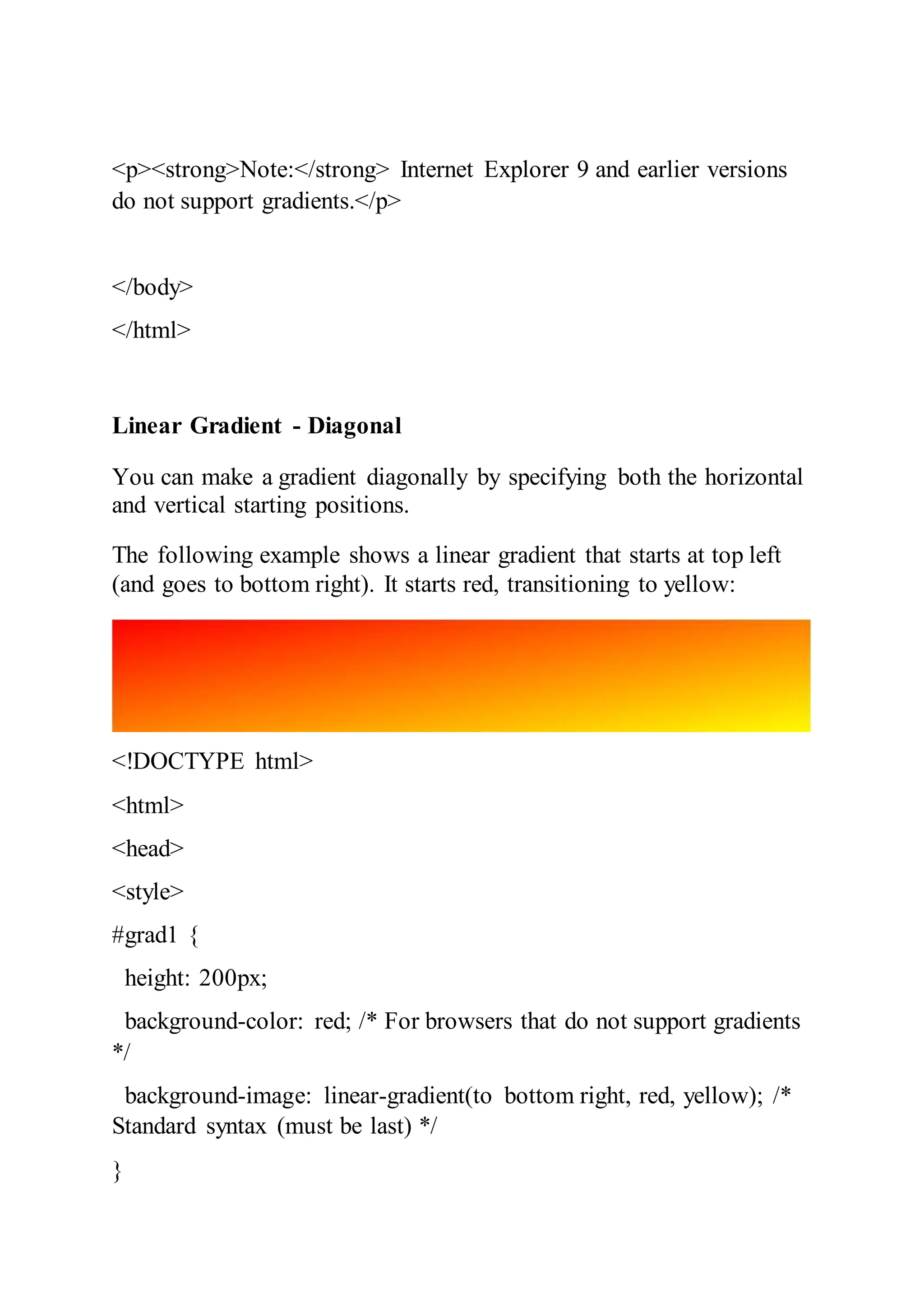 CSS gradients | DOCX