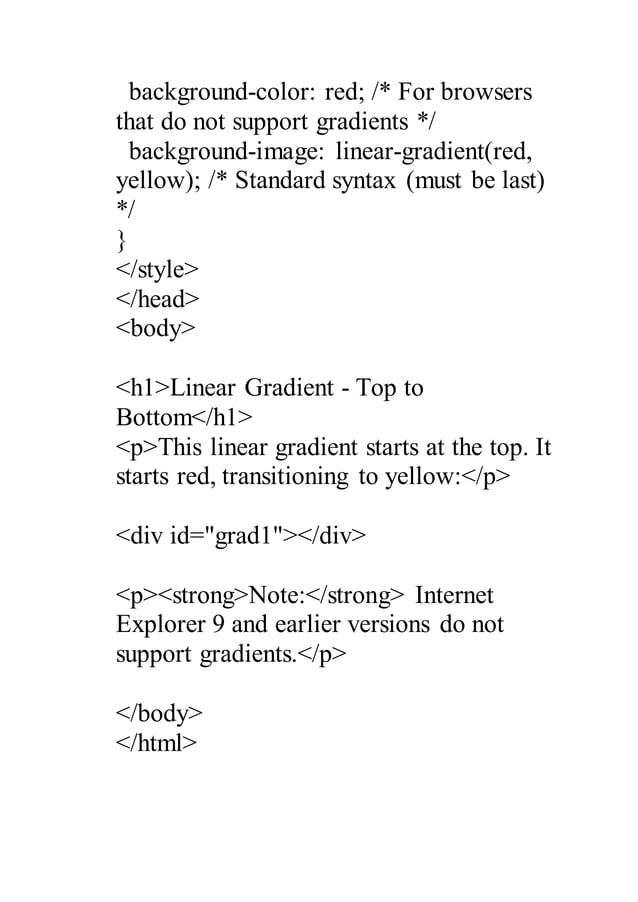 CSS gradients | DOCX