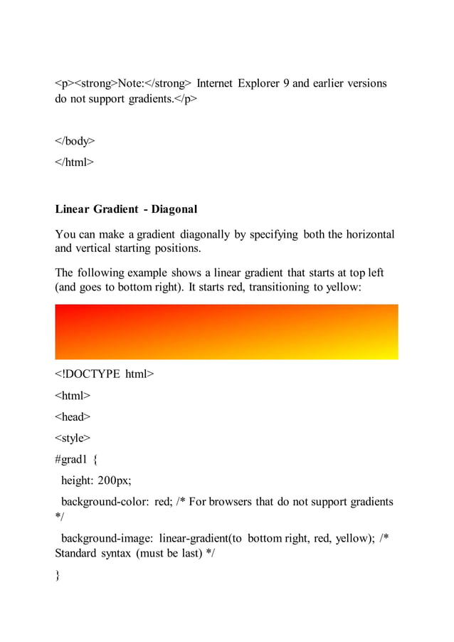 CSS gradients | DOCX