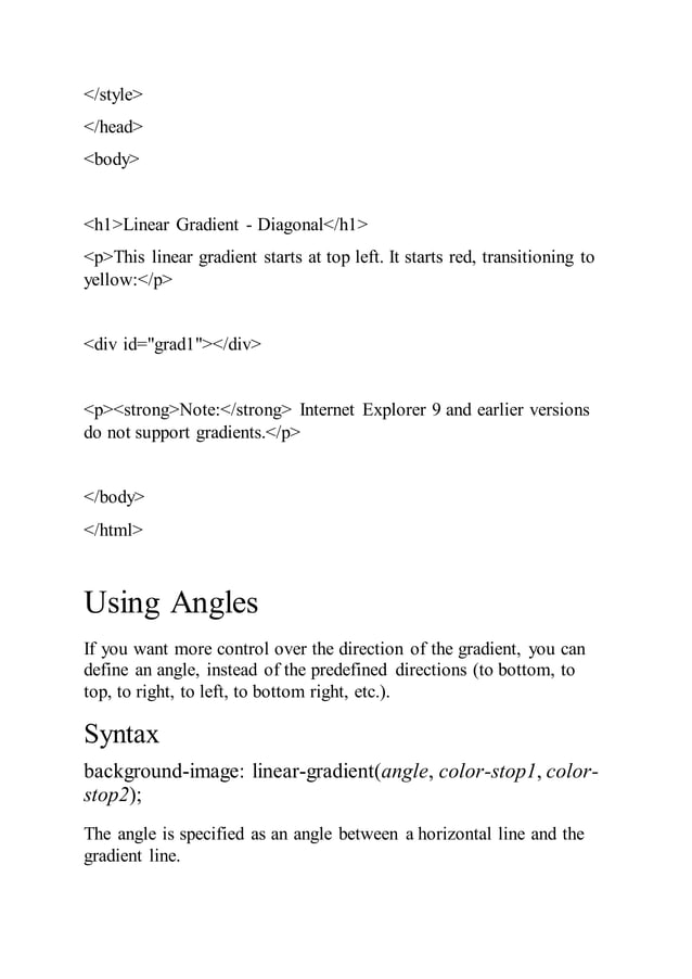 CSS gradients | DOCX