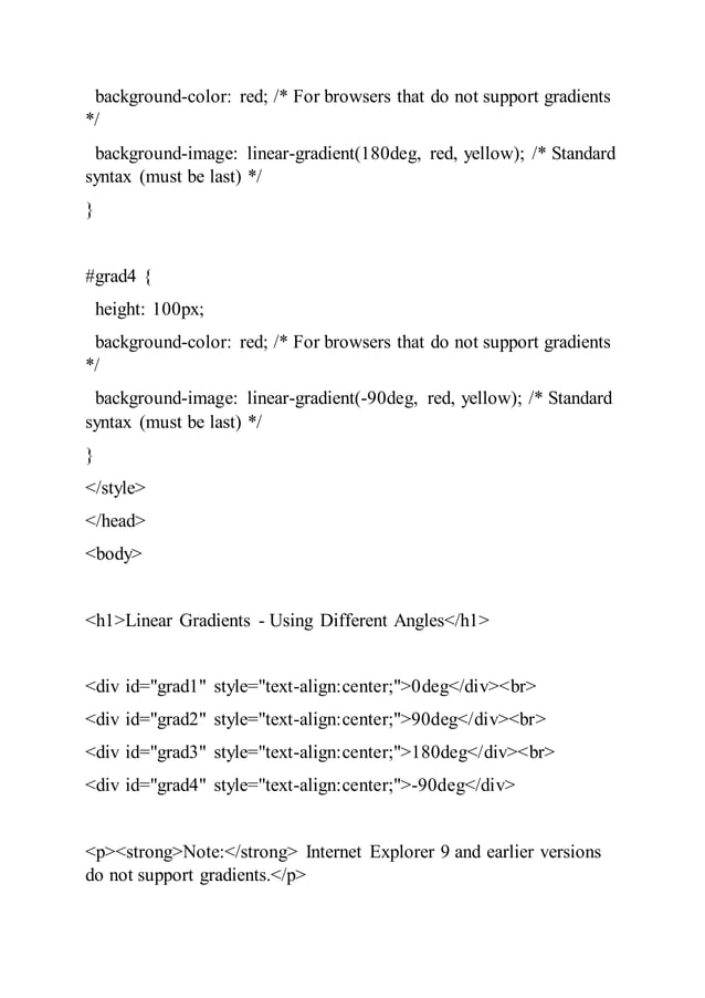CSS gradients | DOCX