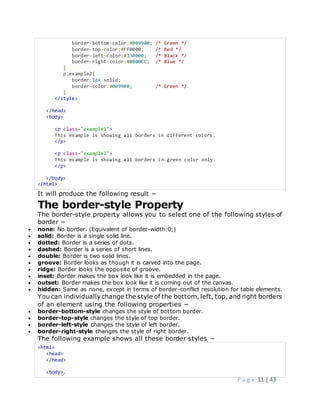 Css handouts (recovered) | PDF