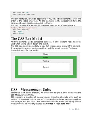 Css handouts (recovered) | PDF