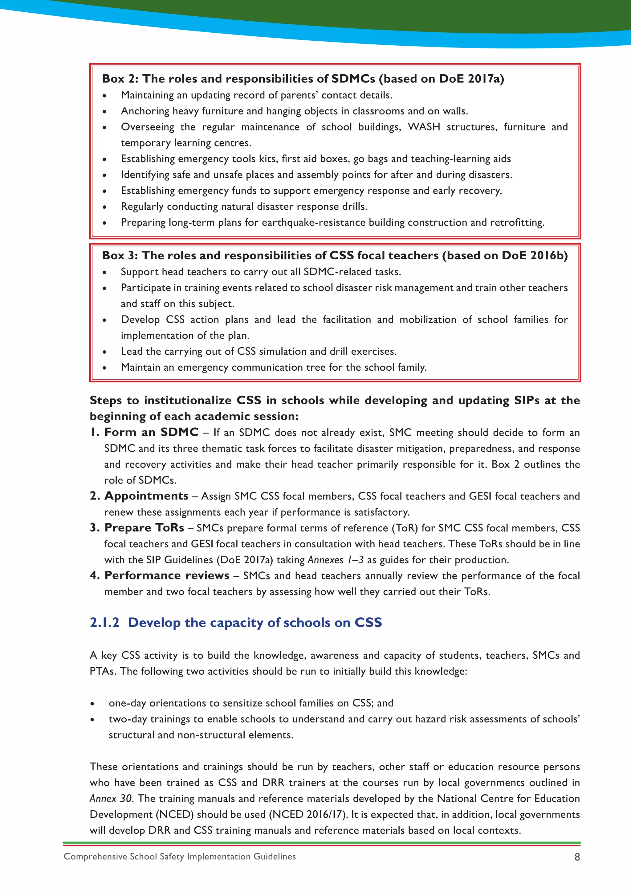 Comprehensive School Safety Implementation Guidelines Nepal (English) | PDF