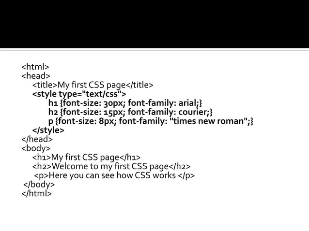 Css intro | PPT