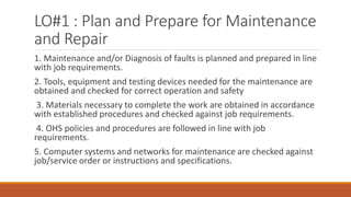 MAINTAIN AND REPAIR OF COMPUTER SYSTEM PART 1 | PPTX