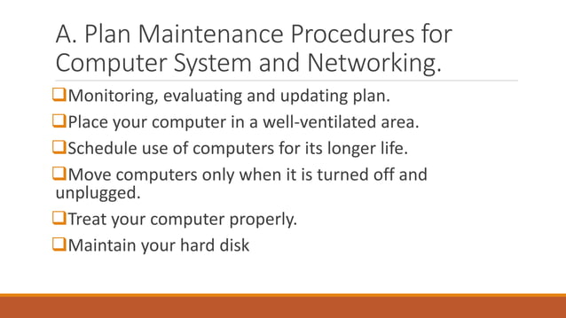 MAINTAIN AND REPAIR OF COMPUTER SYSTEM PART 1 | PPTX