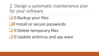 MAINTAIN AND REPAIR OF COMPUTER SYSTEM PART 1 | PPTX