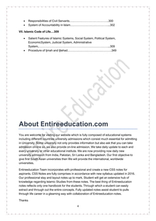 CSS Islamic studies | PDF