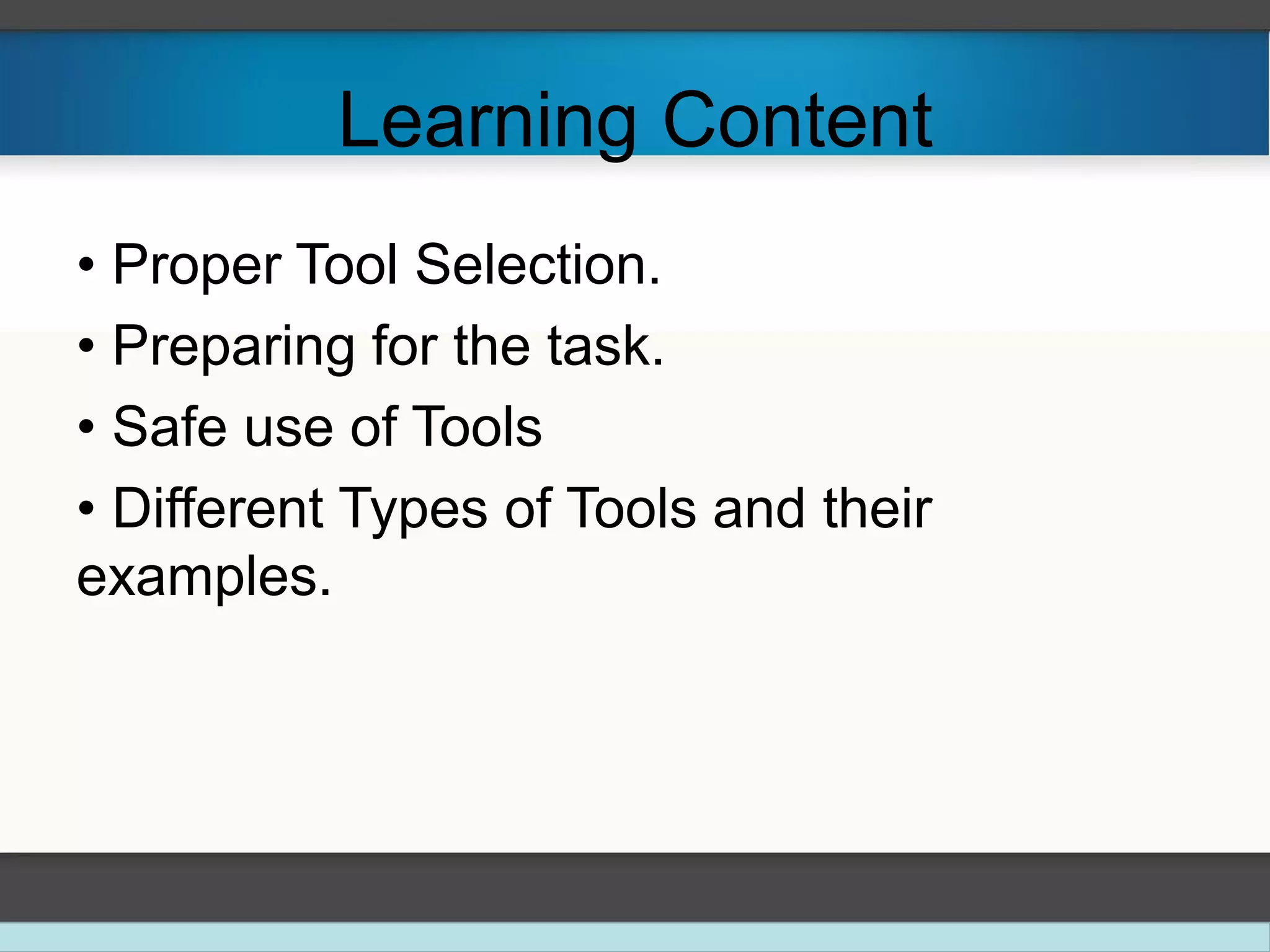 CSS L02 - Tool and Equipment in CSS | PDF
