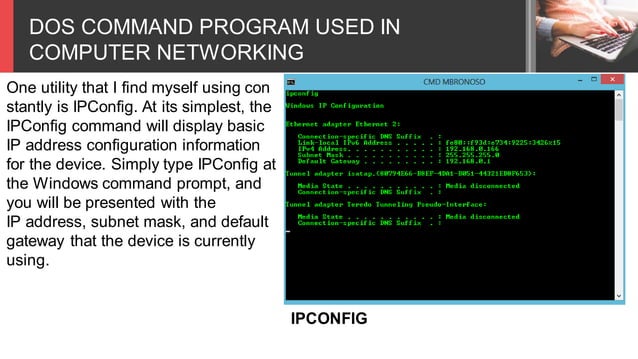CSS L17 - DOS COMMANDS IN COMPUTER NETWORKING | PDF