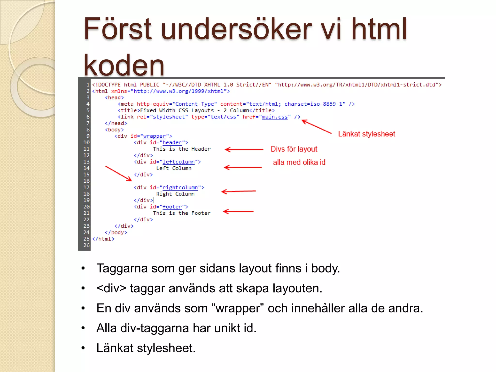 Css layouts, en kort repris | PPT
