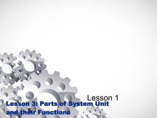 CSS_Lesson 3.pptx parts of system unit and function | PPTX