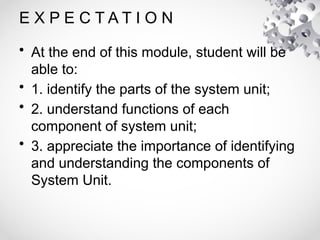 CSS_Lesson 3.pptx parts of system unit and function | PPTX