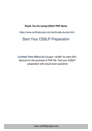 Master the CSSLP Exam with 2025 Practice Questions & Strategy | PDF