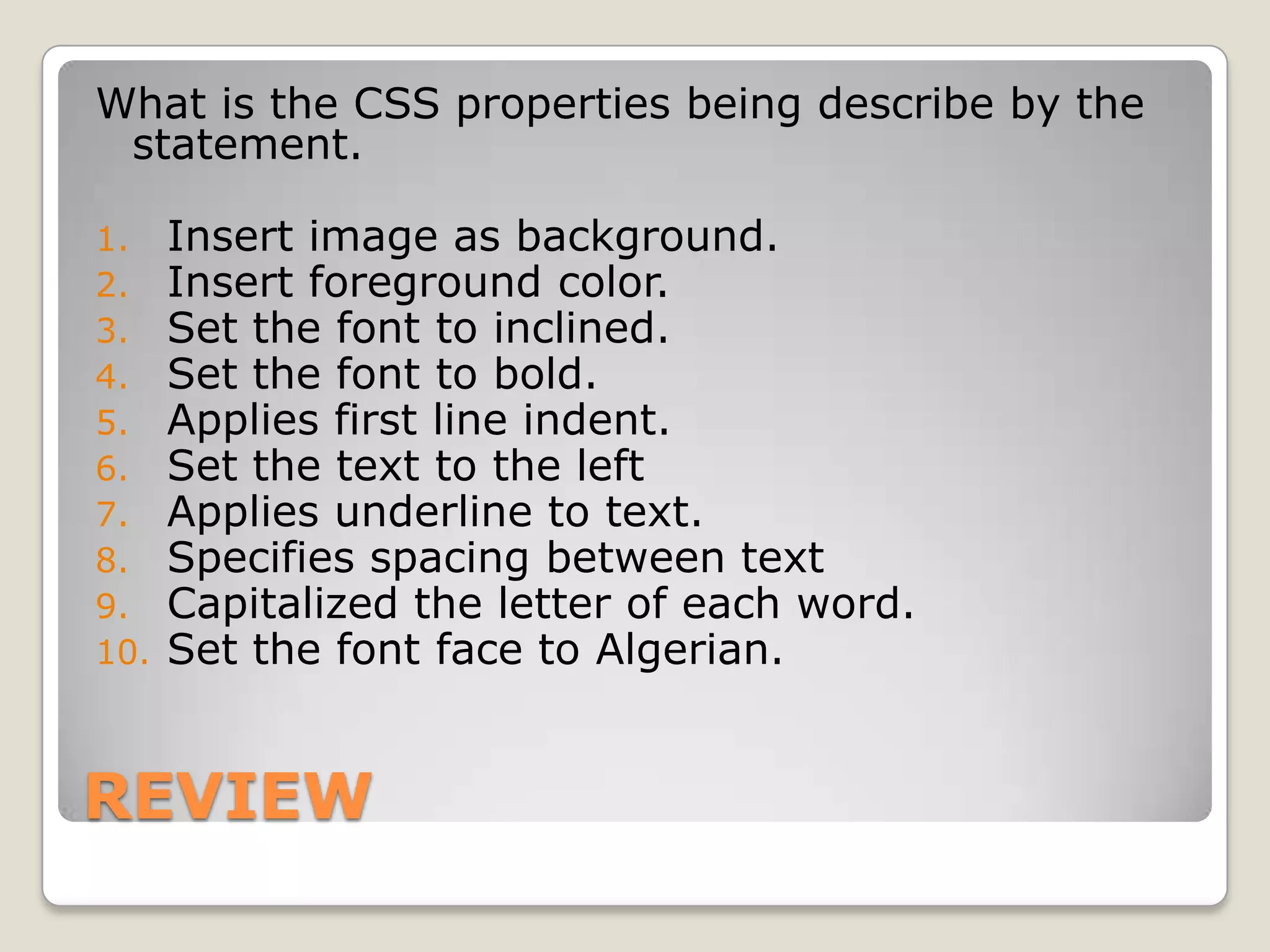 Css margin and padding property | PPTX