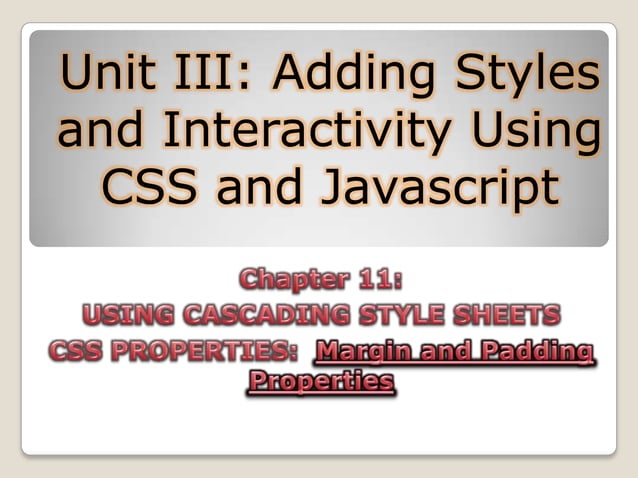 Css margin and padding property | PPTX