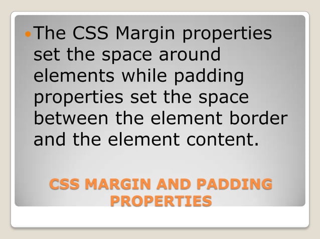 Css margin and padding property | PPTX