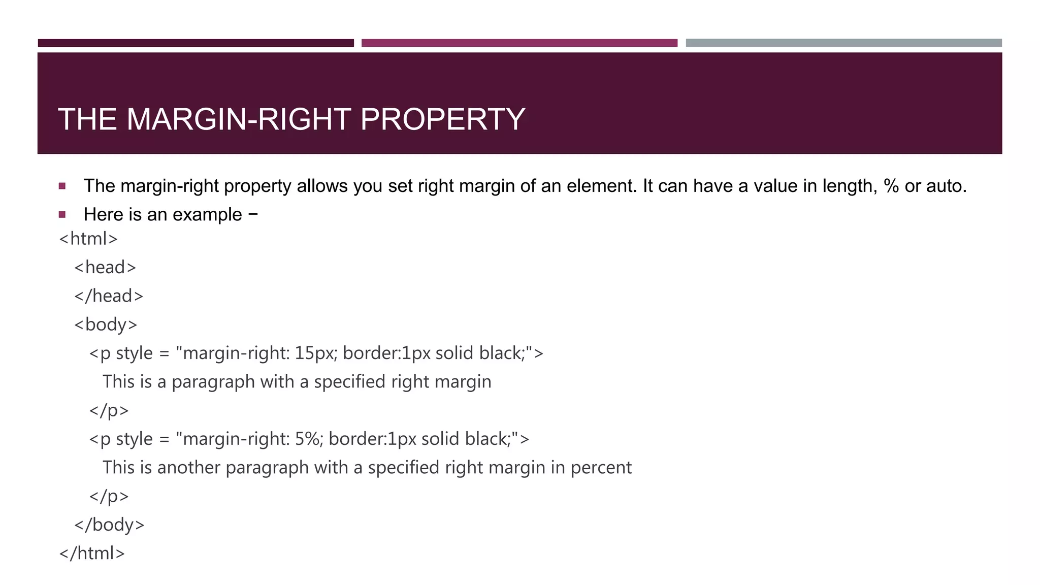 Css margins | PPT Css margins | PPT