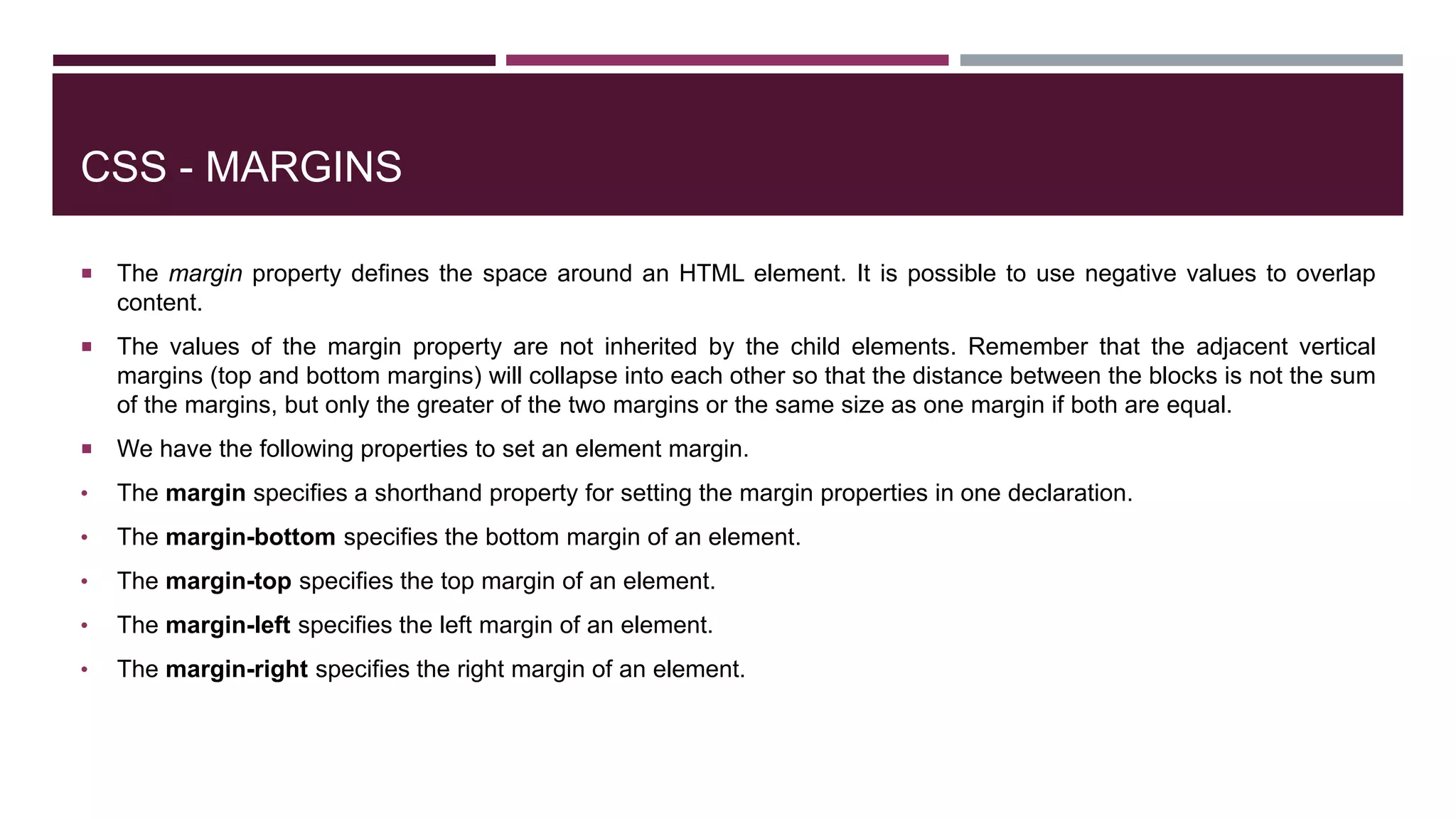 Css margins | PPT