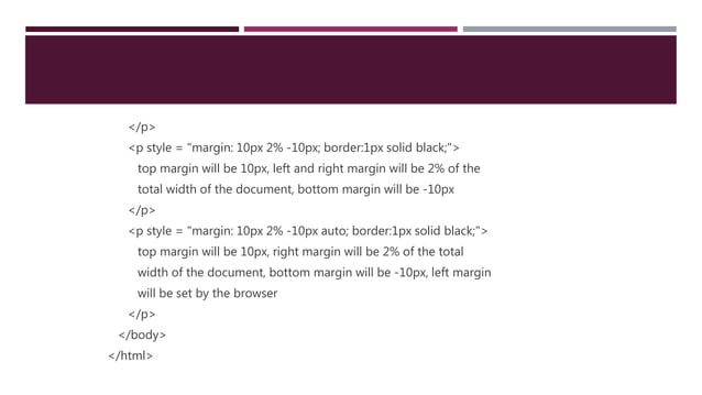 Css margins | PPT
