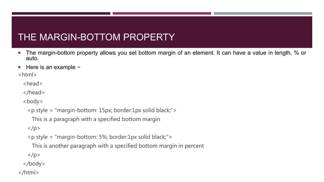 Css margins | PPT