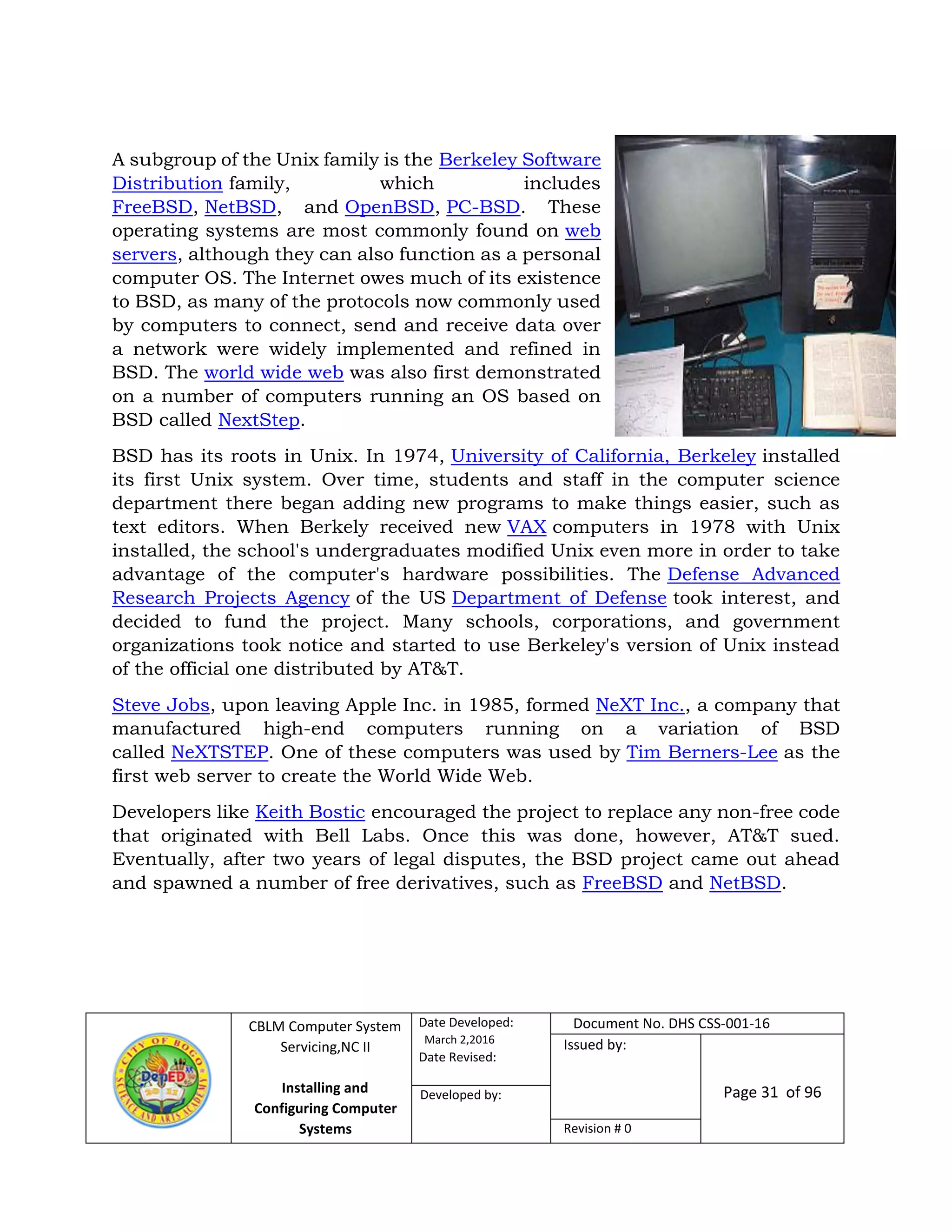 CSS NC II learning Module | PDF | IT and Internet Support | Internet