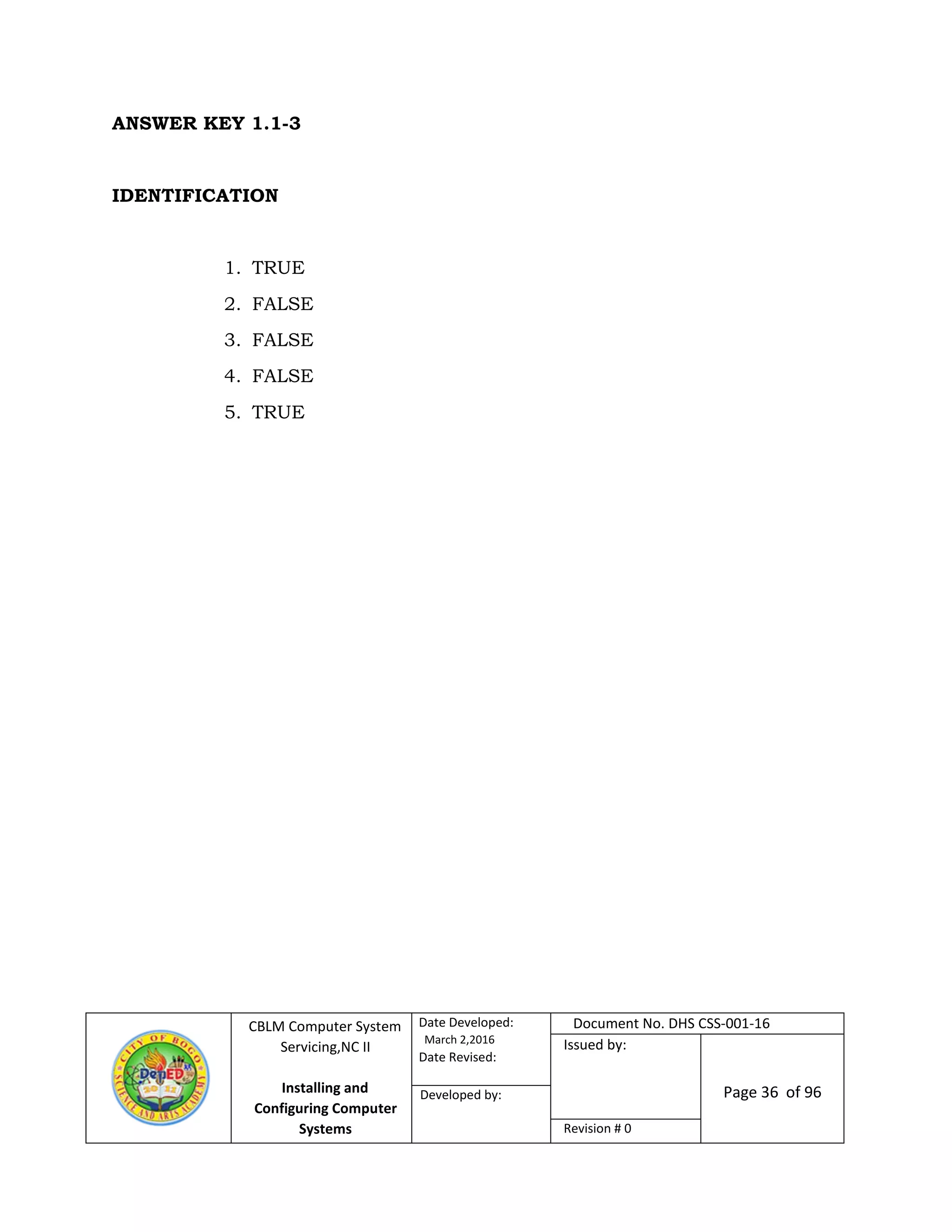 CSS NC II learning Module | PDF