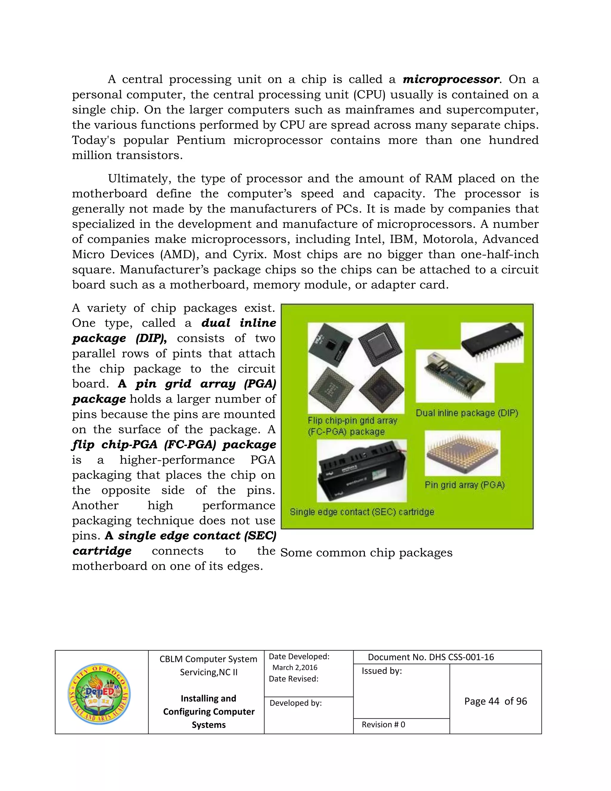 CSS NC II learning Module | PDF | IT and Internet Support | Internet