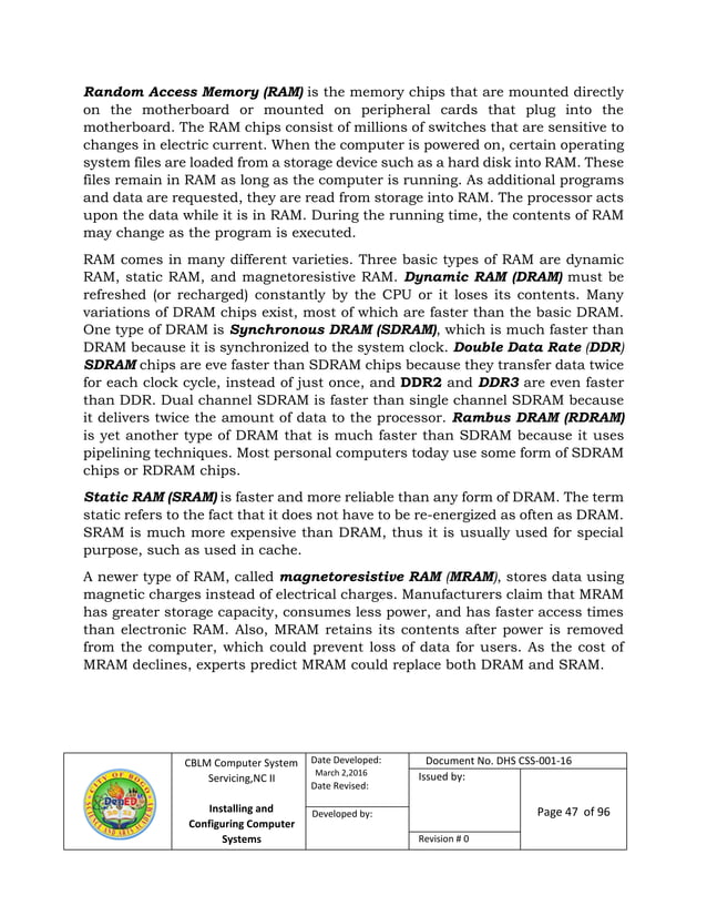 CSS NC II learning Module | PDF | IT and Internet Support | Internet