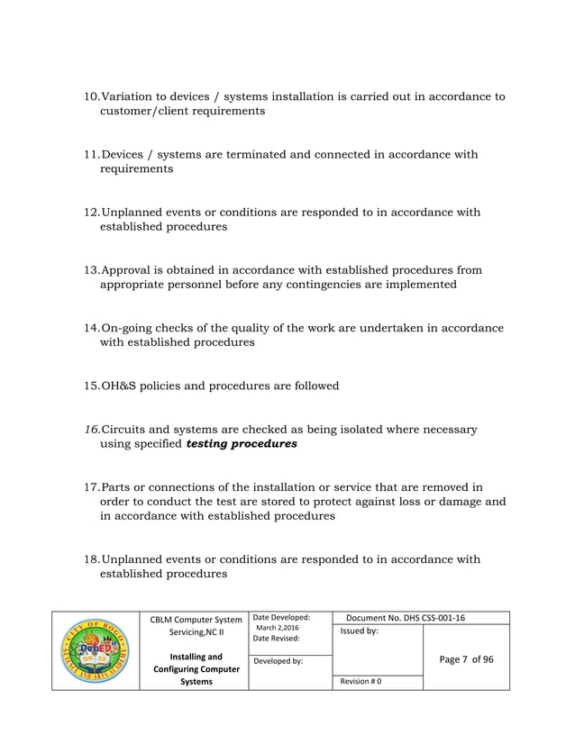 CSS NC II learning Module | PDF | IT and Internet Support | Internet